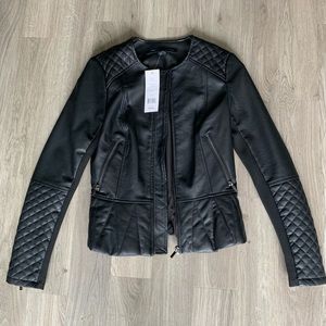 French Connection | Jackets & Coats | Quilted Faux Leather Jacket ...